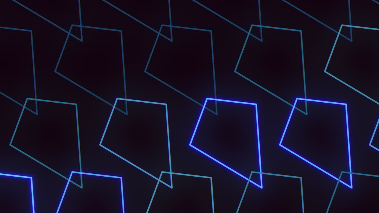 Neon Blue Diamond Pattern On Dark Black Space Free Motion Graphics ...
