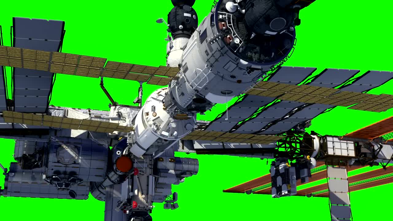 International Space Station Orbiting Earth. Green Screen. Free Stock ...