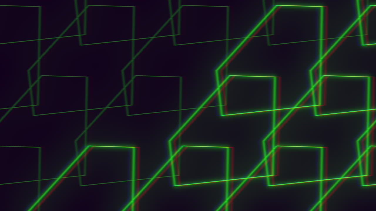 Neon Diamond Pattern With Glitch Effect On Black Gradient Free Motion ...