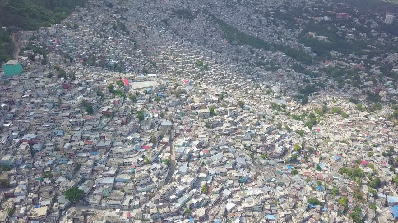 Amazing Aerial Over The Slums Favela And Shanty Towns In The Cite ...