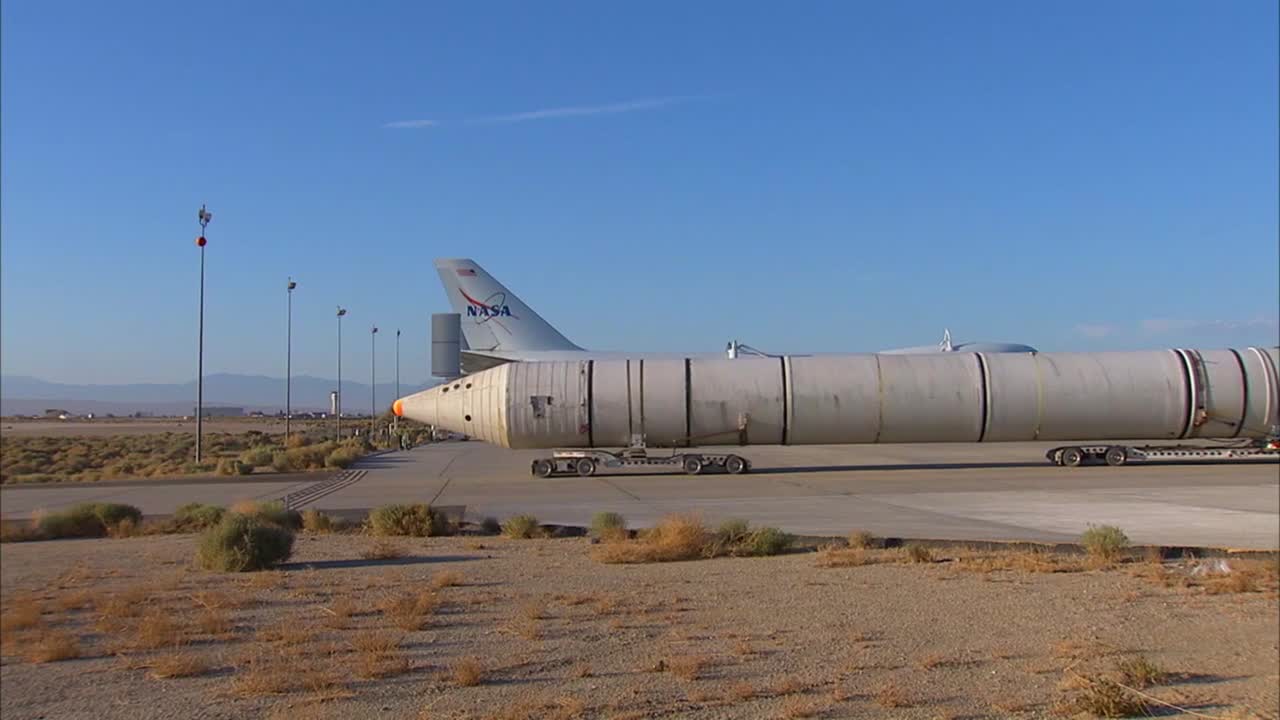 Two Space Shuttle Solid Rocket Boosters Arrive At Dryden Free Stock ...