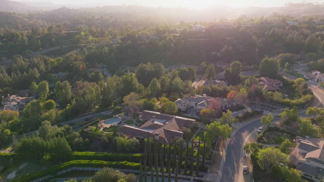 Drone Footage Of Sunkissed Streets In Hidden Hills, Calabasas, Luxury ...