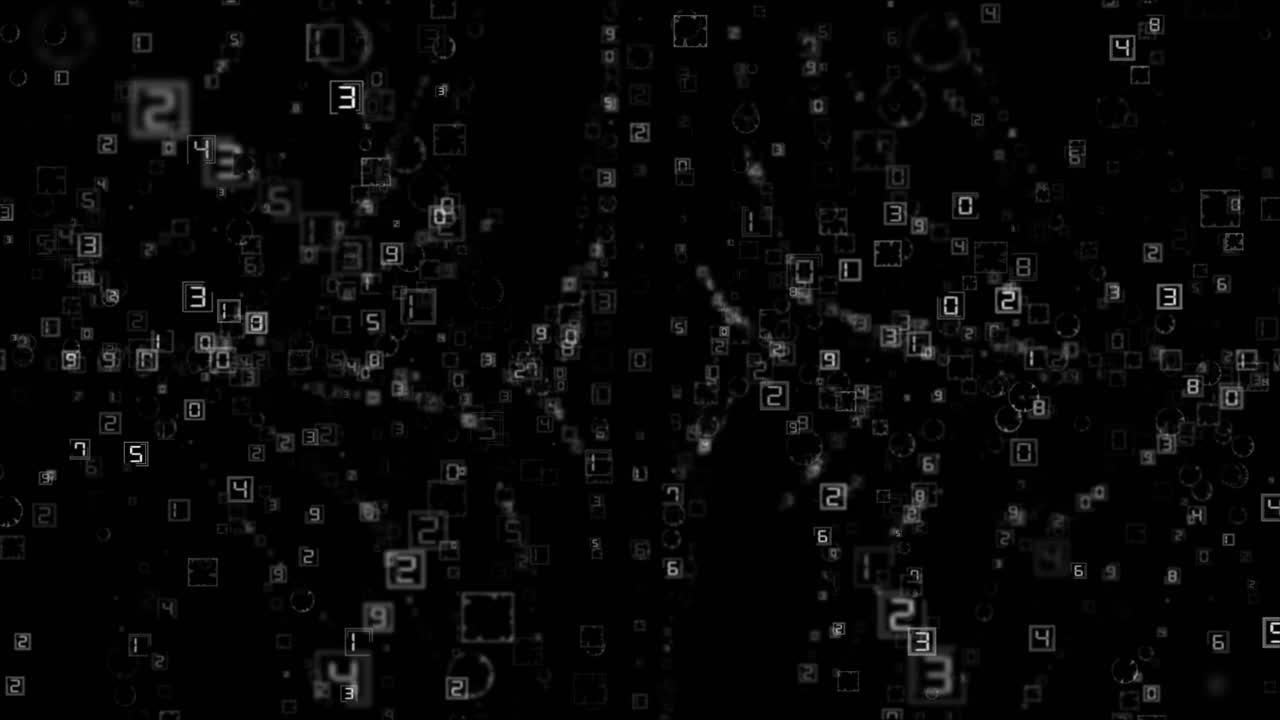 3d Rotating Digital Background Binary Code In Numbers Hud Ui Vj Loop Animation Background 4k 
