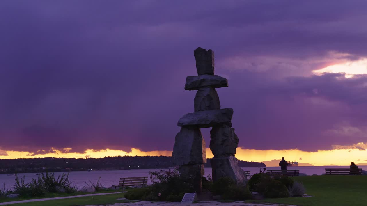 Inukshuk Is A Symbol For The Inuit People In Northern Canada Free Stock ...