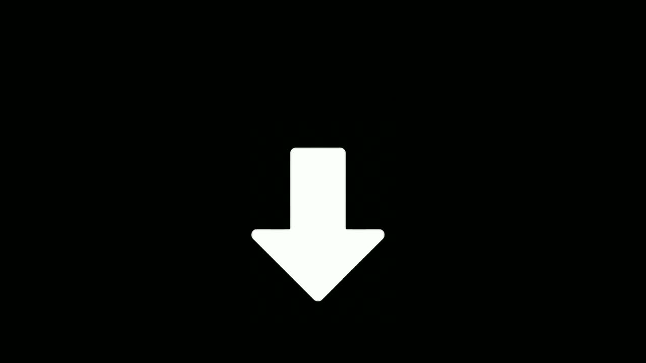 White Arrow Sign Symbol Animation On Black Background, Arrow Pointing ...