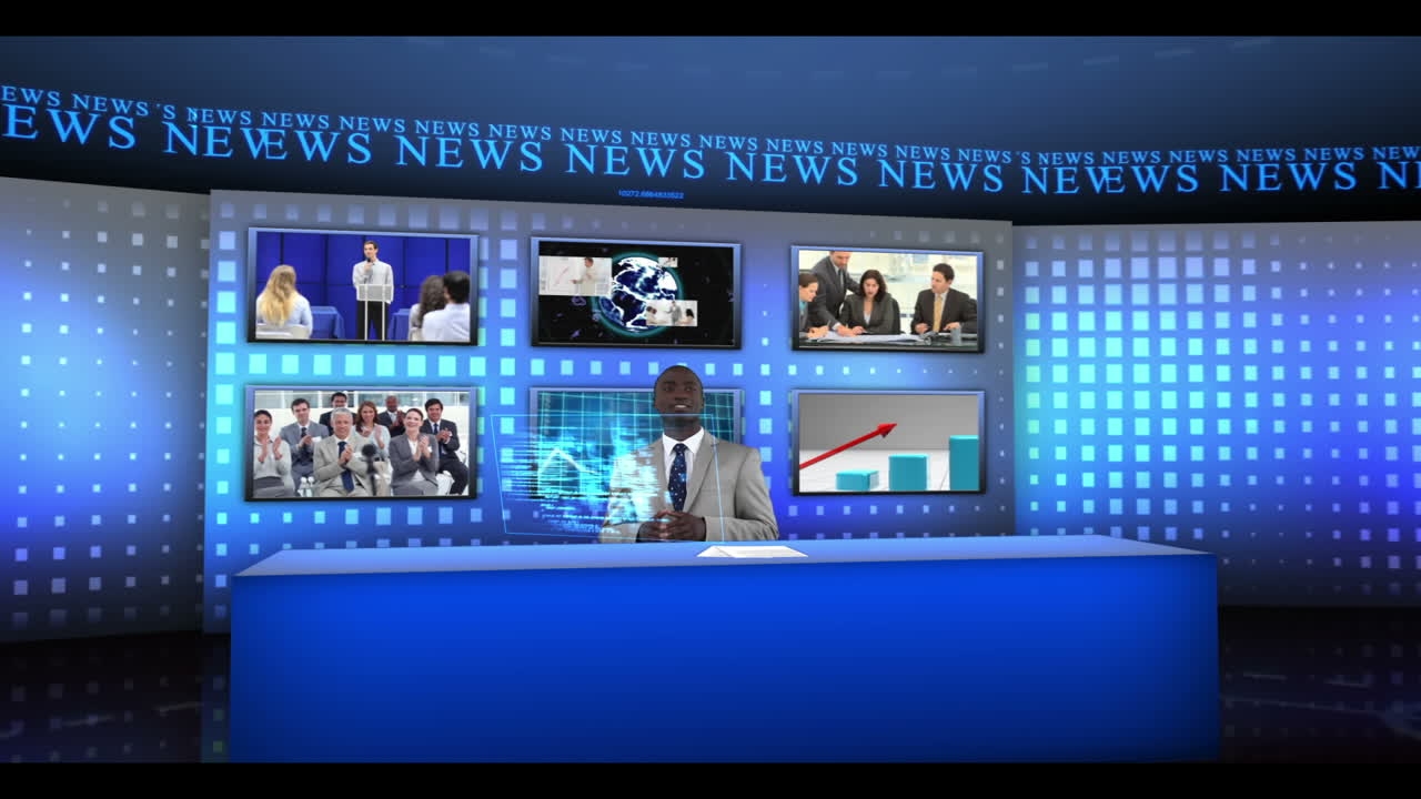 Man Reporting Business News Free Stock Video Footage Download Clips
