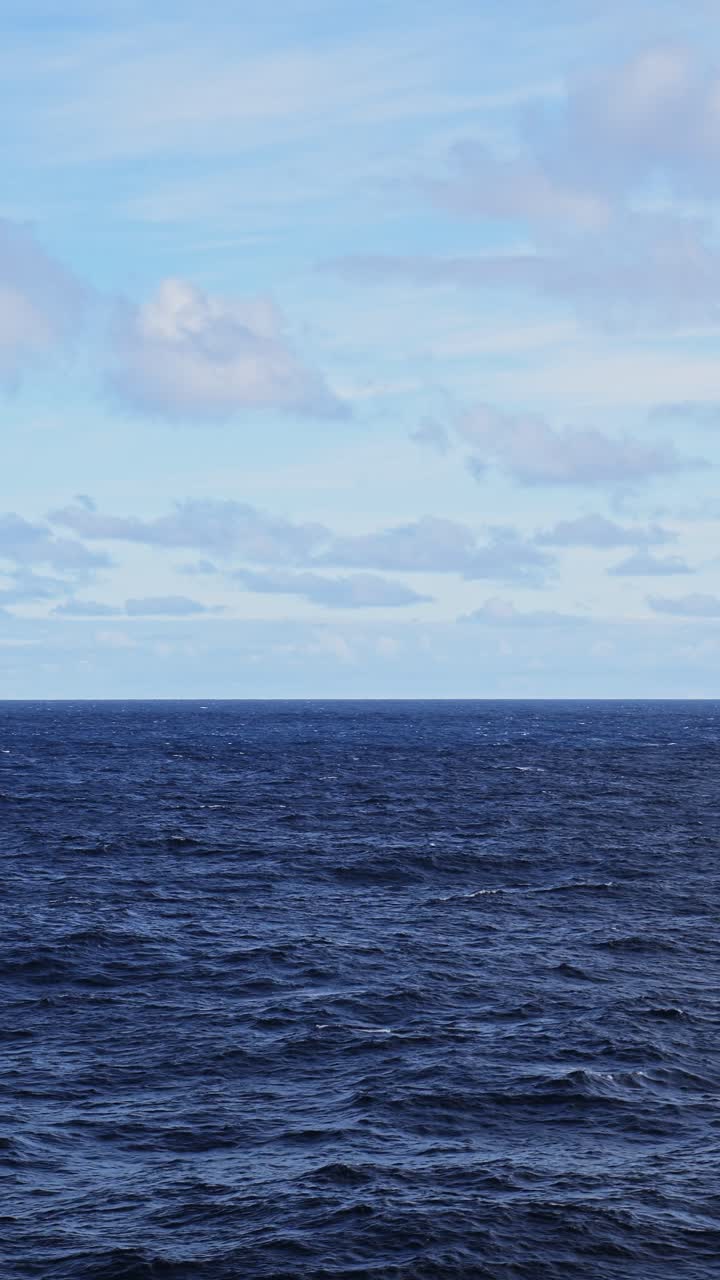 Open Ocean And Sea Background With Horizon And Blue Sky, Gentle Rolling ...