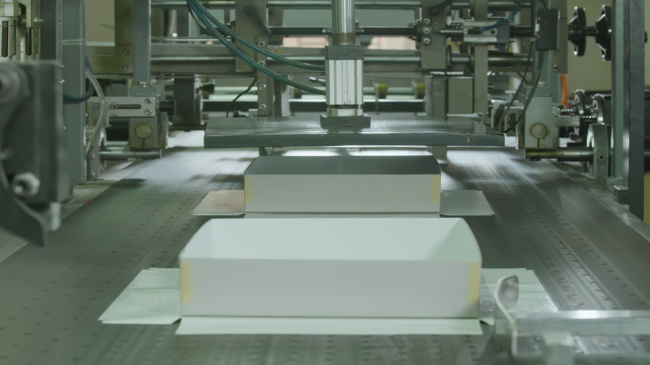 Retro Process Of Documents Printing On Vintage Old Conveyor Paper ...