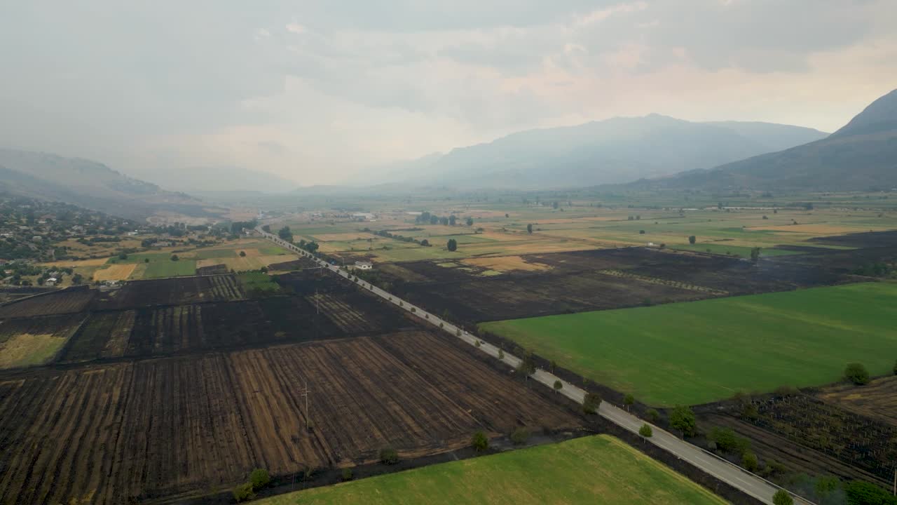 Natural Disaster Of Farming Fields Consumed By Wildfire That Destroyed ...