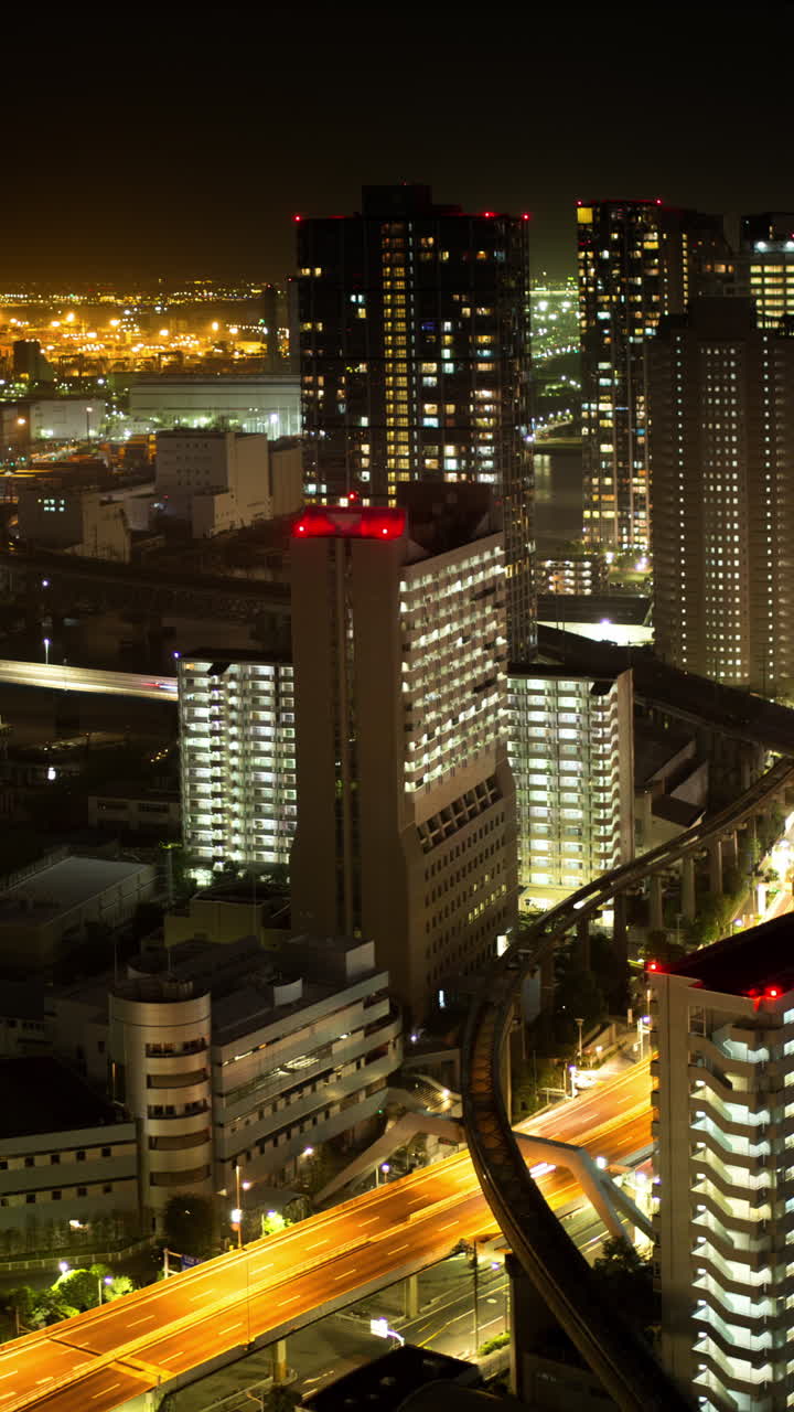 Tokyo Skyline Shot From A High Up Observation Point In Vertical Free ...