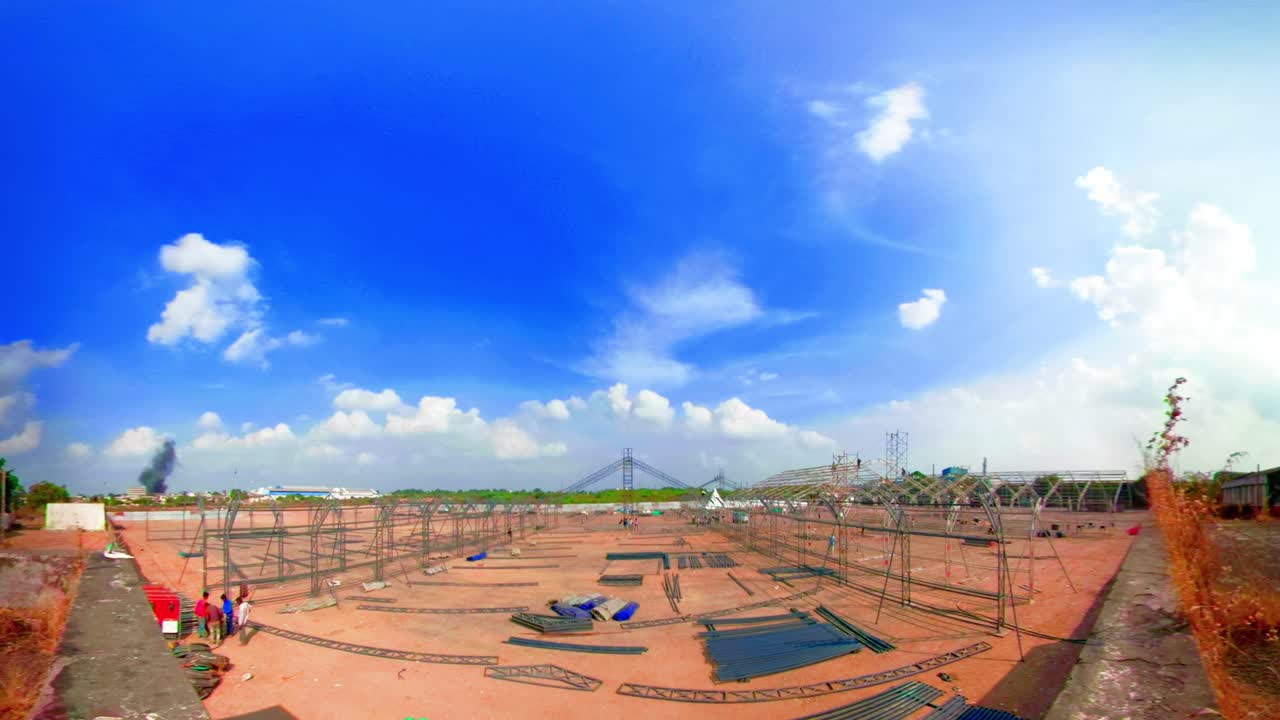 Timelapse Construction Works And The Flow Of Existing Infrastructure ...