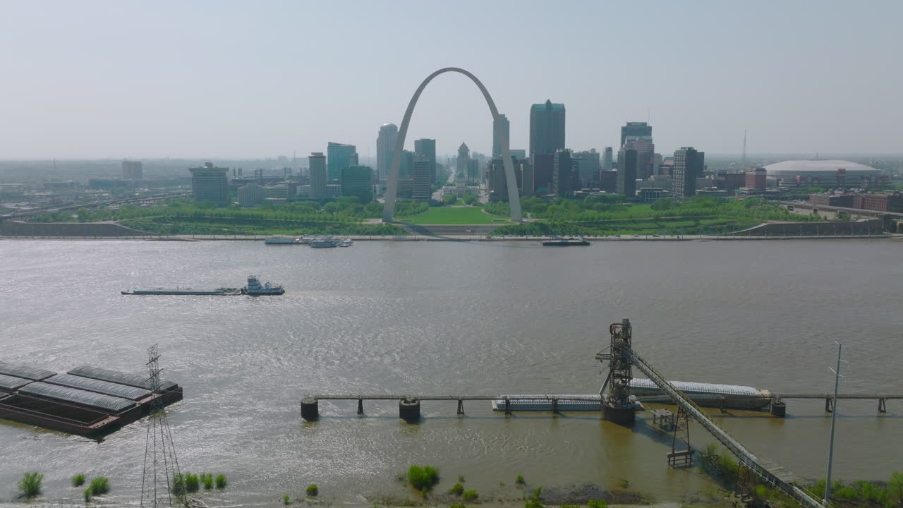 Iconic Gateway Arch National Park Monument In St Free Stock Video ...