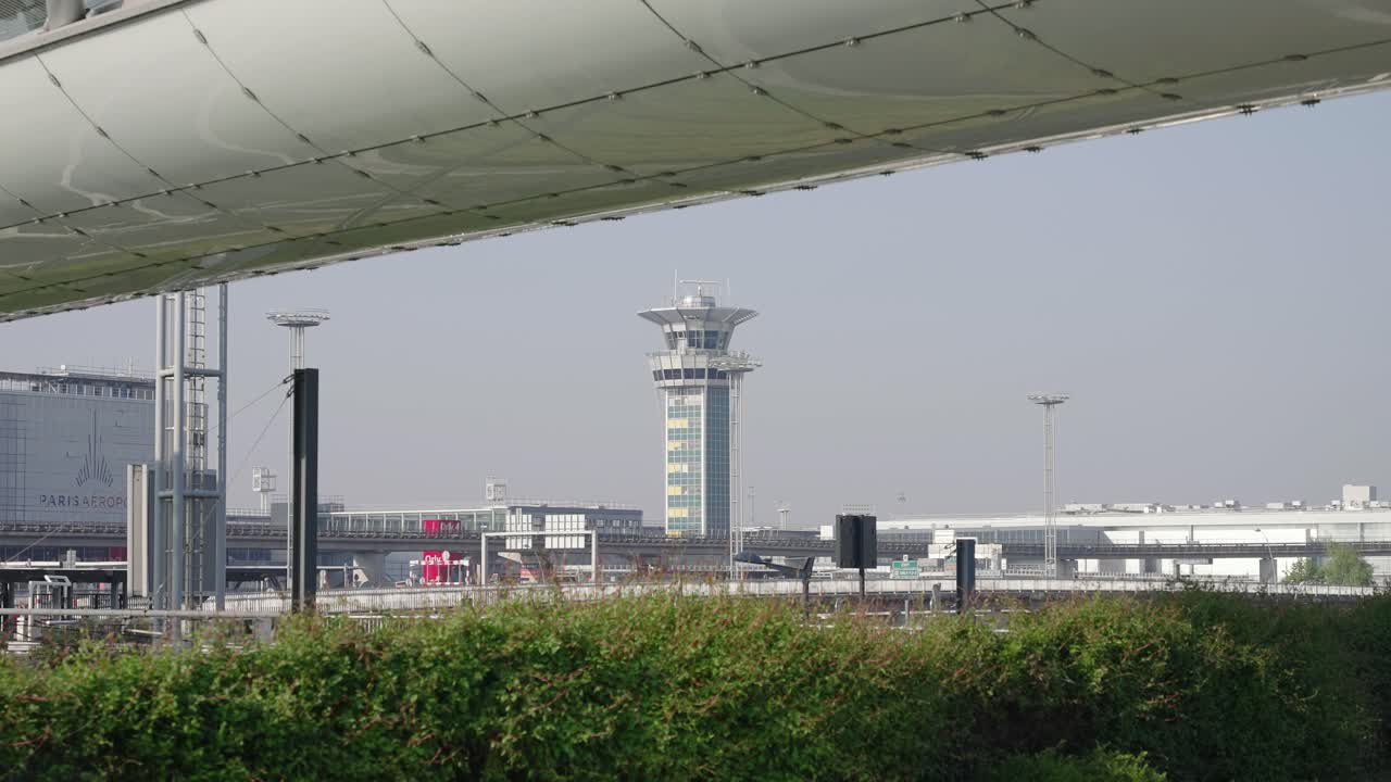 Reveal Of Paris Orly Airport Control Tower Below The Metro Bridge Free ...