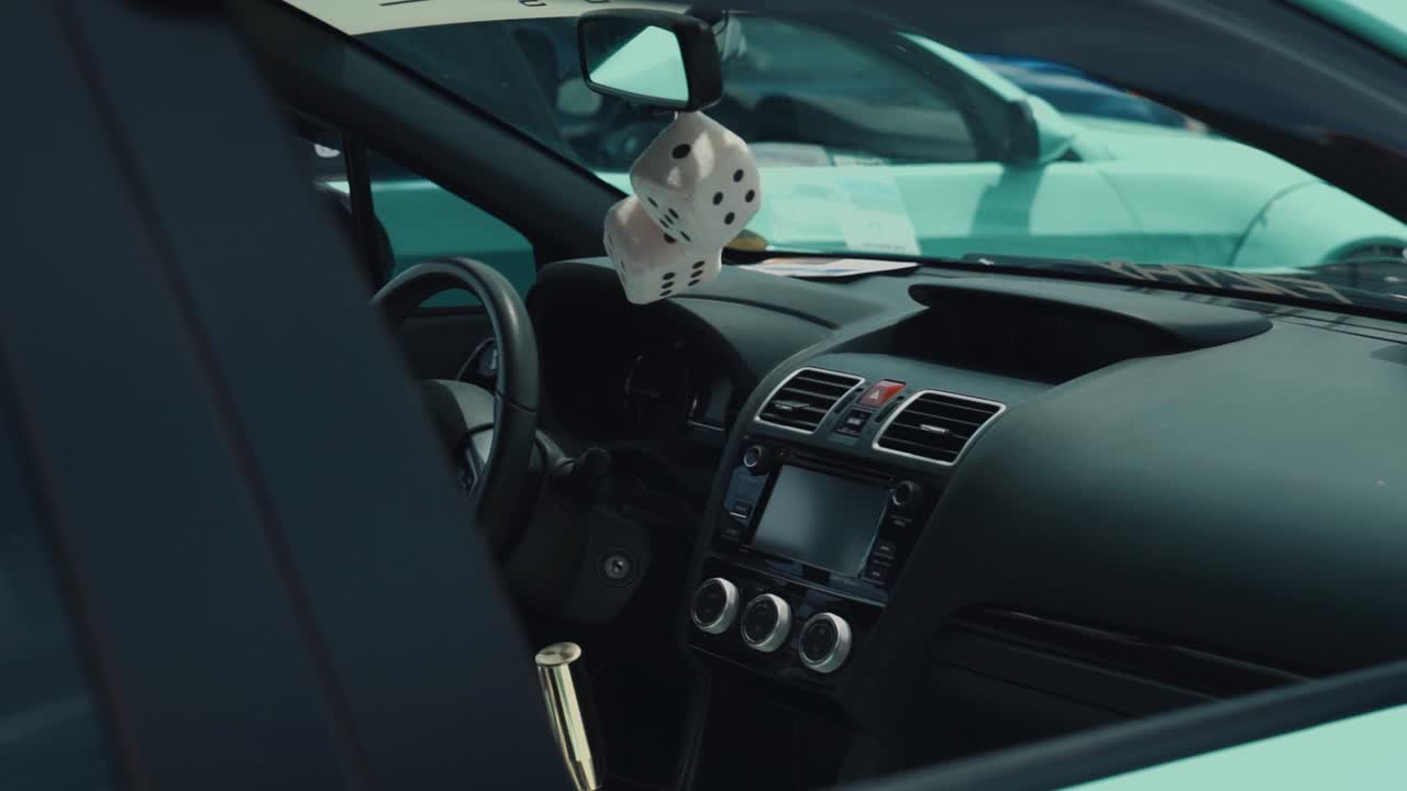 Arc Shot Revealing The Interior Of A Subaru STI At Car Show Free Stock ...