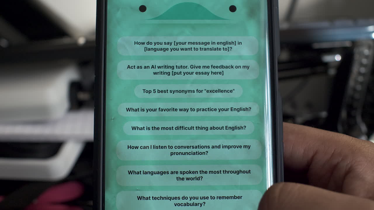 Tapping On ChatGPT Language Expert Topic And Seeing Example Prompt ...