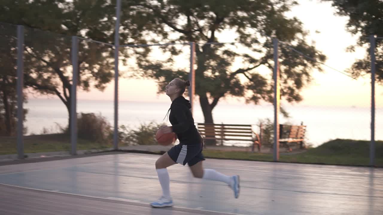 Free stock video - Handhelded footage of a young girl basketball player ...