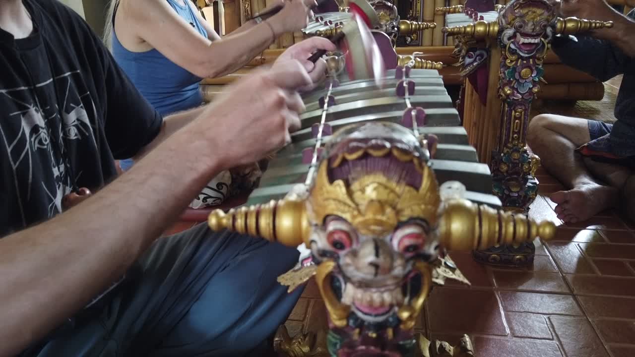 Hands Of Gamelan Gender Wayang Players Musical Instruments Of Bali ...