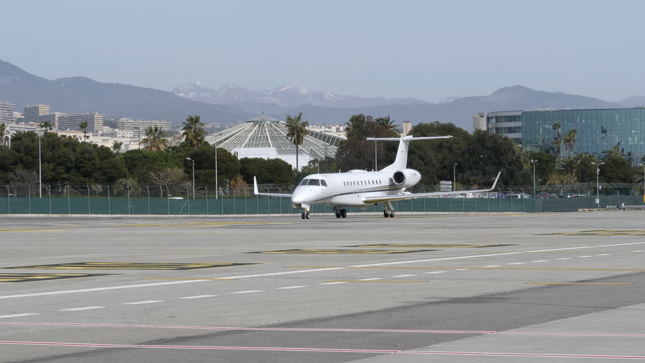 Embraer Legacy 600 Private Jet Arriving At European Airport After ...
