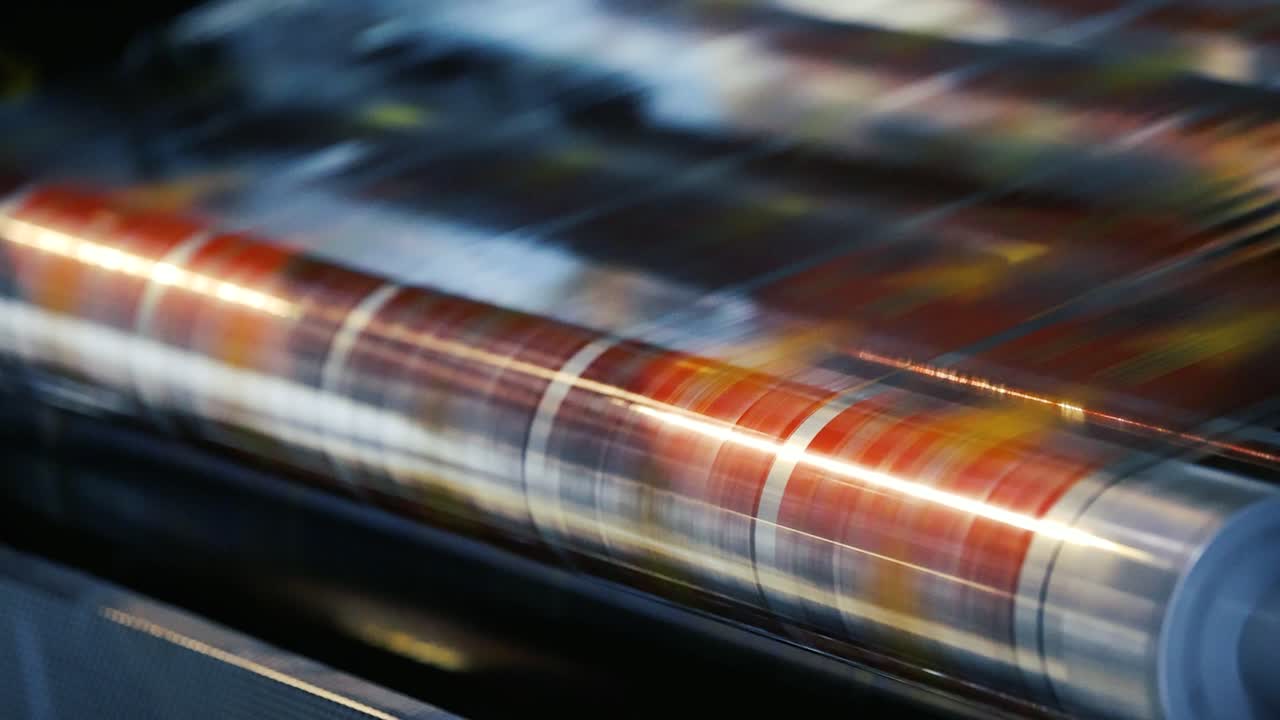 Flexographic Printing Machine With An Ink Tray, Ceramic Anilox Roll ...