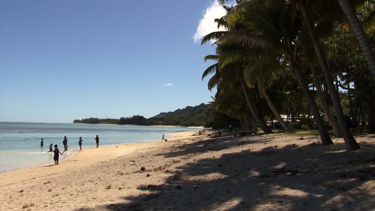 Public Beach In Rarotonga, Cook Islands Free Stock Video Footage ...