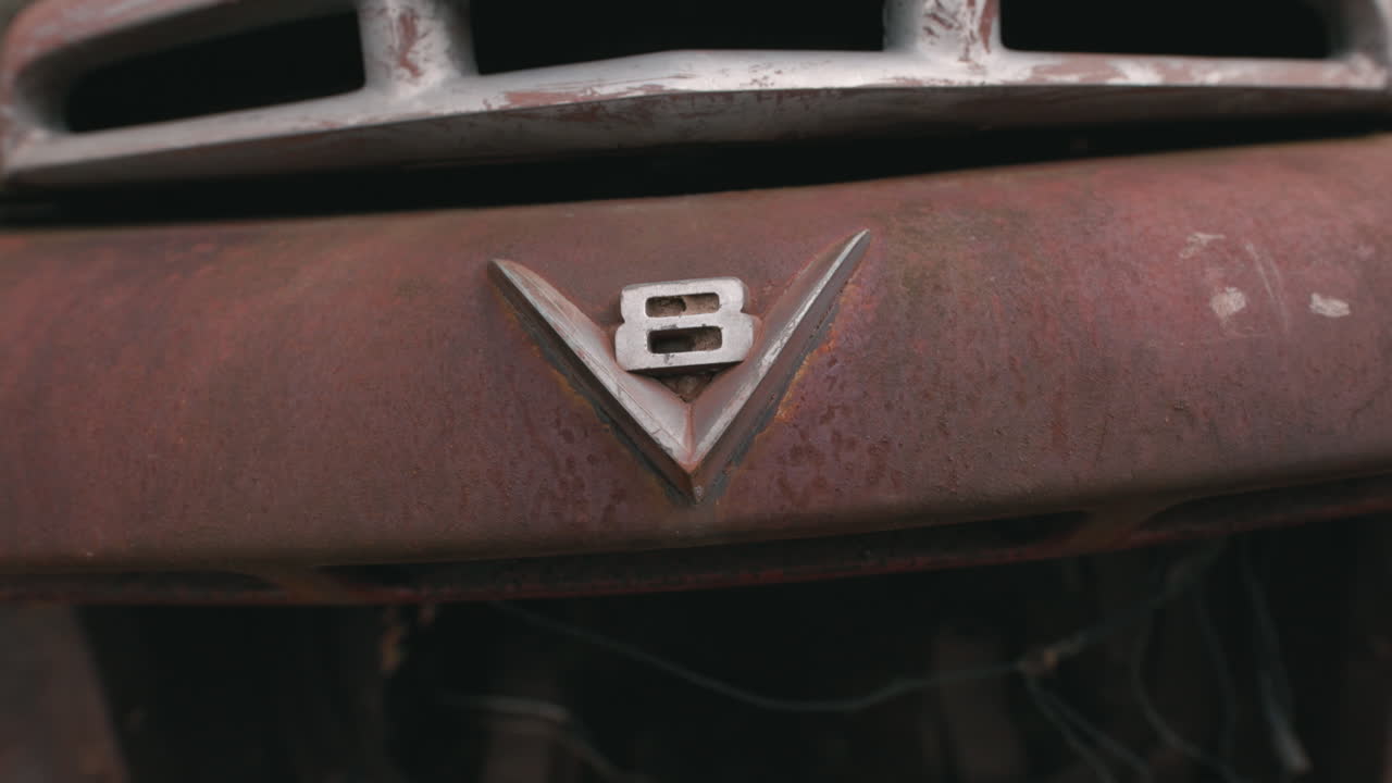Classic Car Ford V8 Rusty Automobile Free Stock Video Footage Download Clips