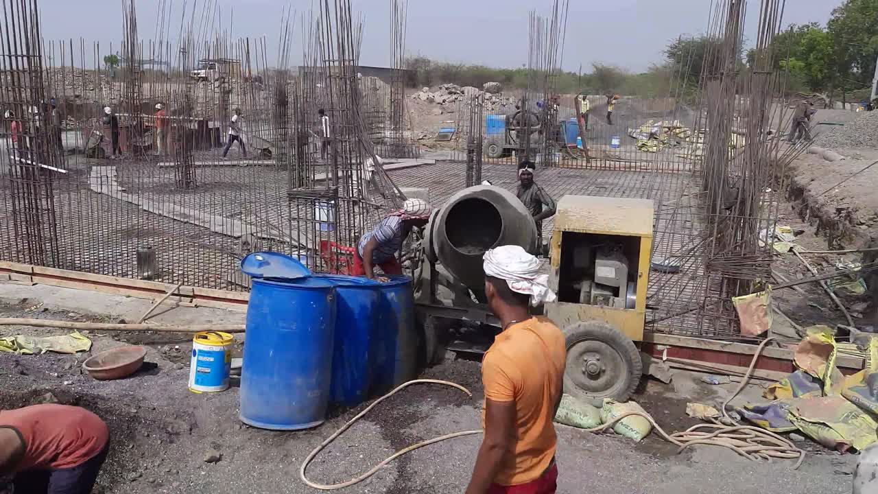 Video Of Indian Rural Construction Workers Working Developing A Site By ...