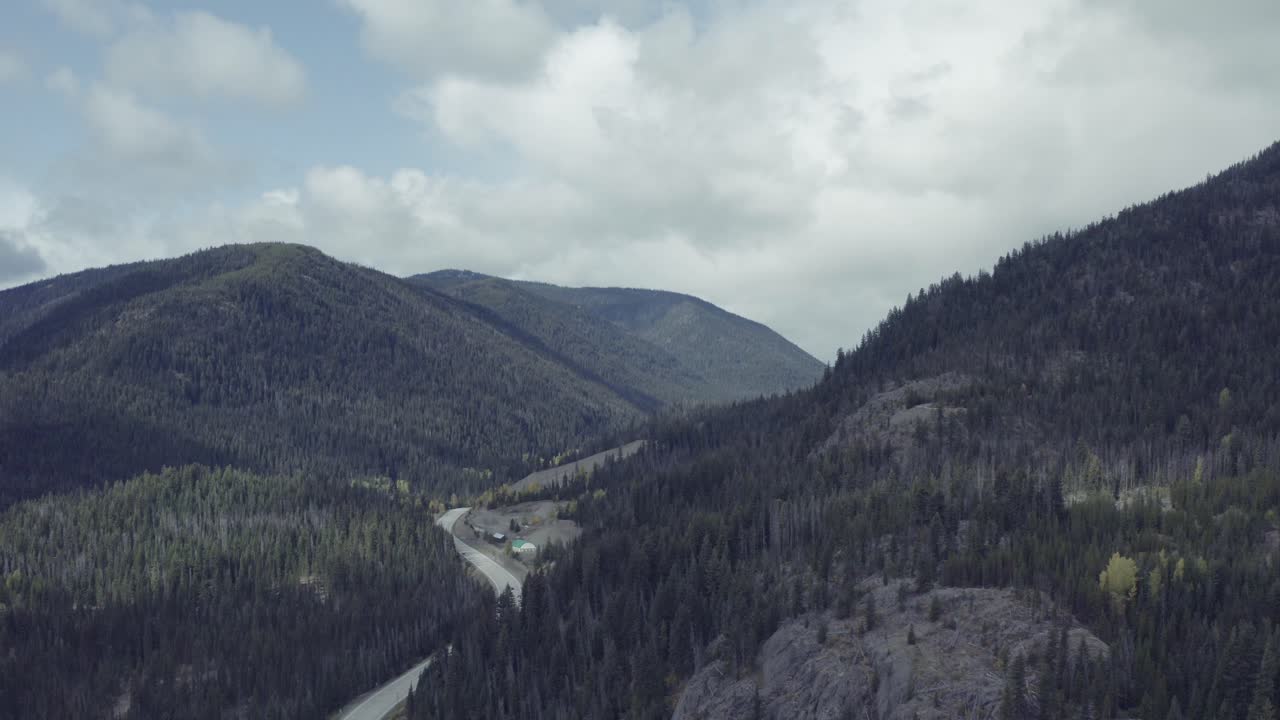 Premium stock video - Aerial hold overlooking a highway freeway ...