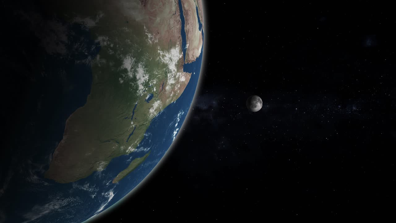 Vídeo de arquivo Premium - Rotação da terra e da lua no universo