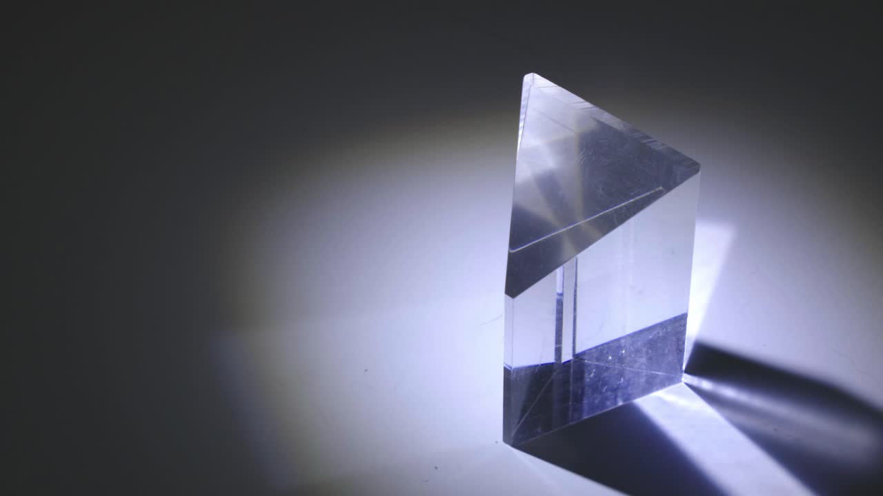 Premium stock video - Refraction of light by prism - white light bends ...