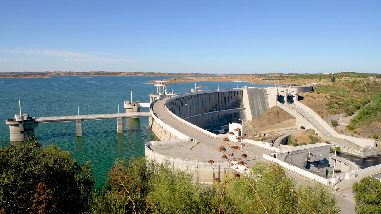 Premium stock video - Beaut13iful alqueva dam, the largest artificial ...