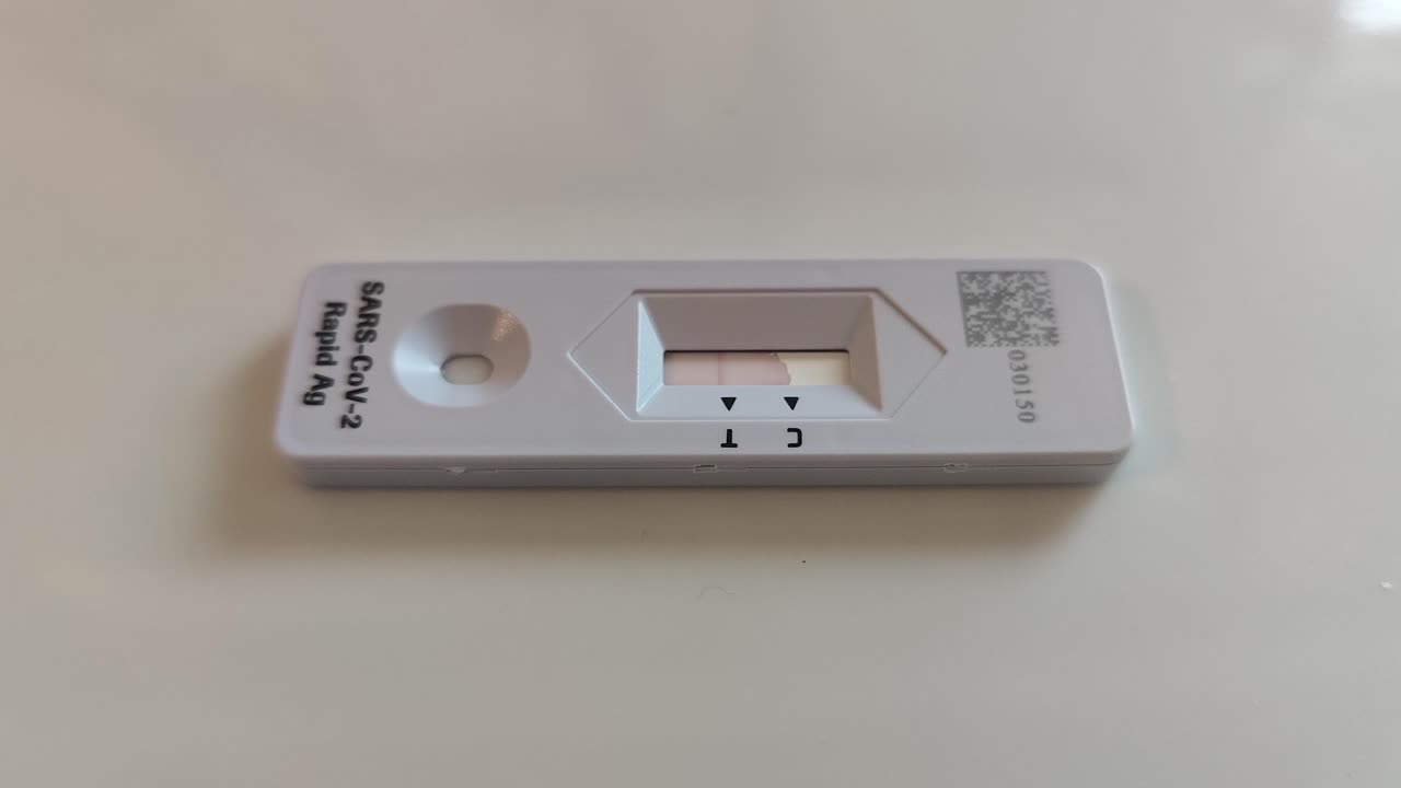 Covid Virus Rapid Antigen Test Turning Positive As Two Red Lines Show ...