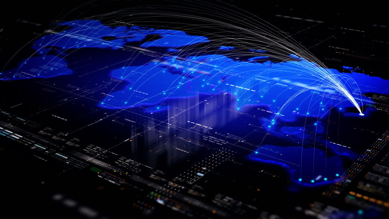 Global Connectivity From Tokyo, Japan To Other Major Cities Around The ...