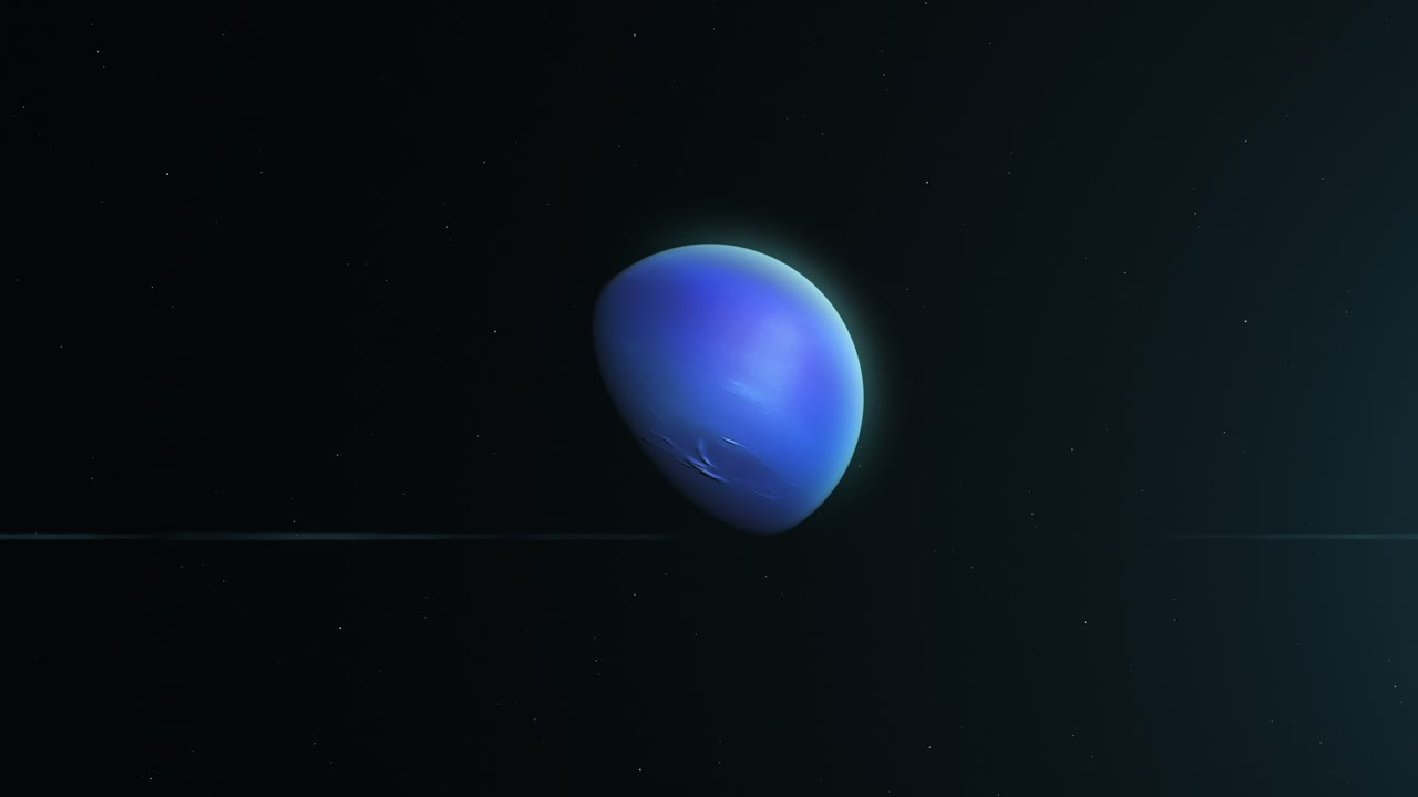 Animation Of Blue Planet Neptune Rotating In The Outer Space Free Stock Video Footage Download Clips