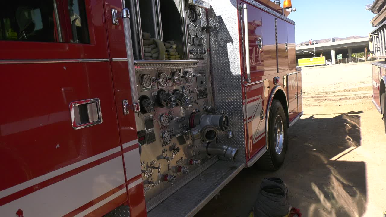 Fire Engine On The Scene Free Stock Video Footage Download Clips