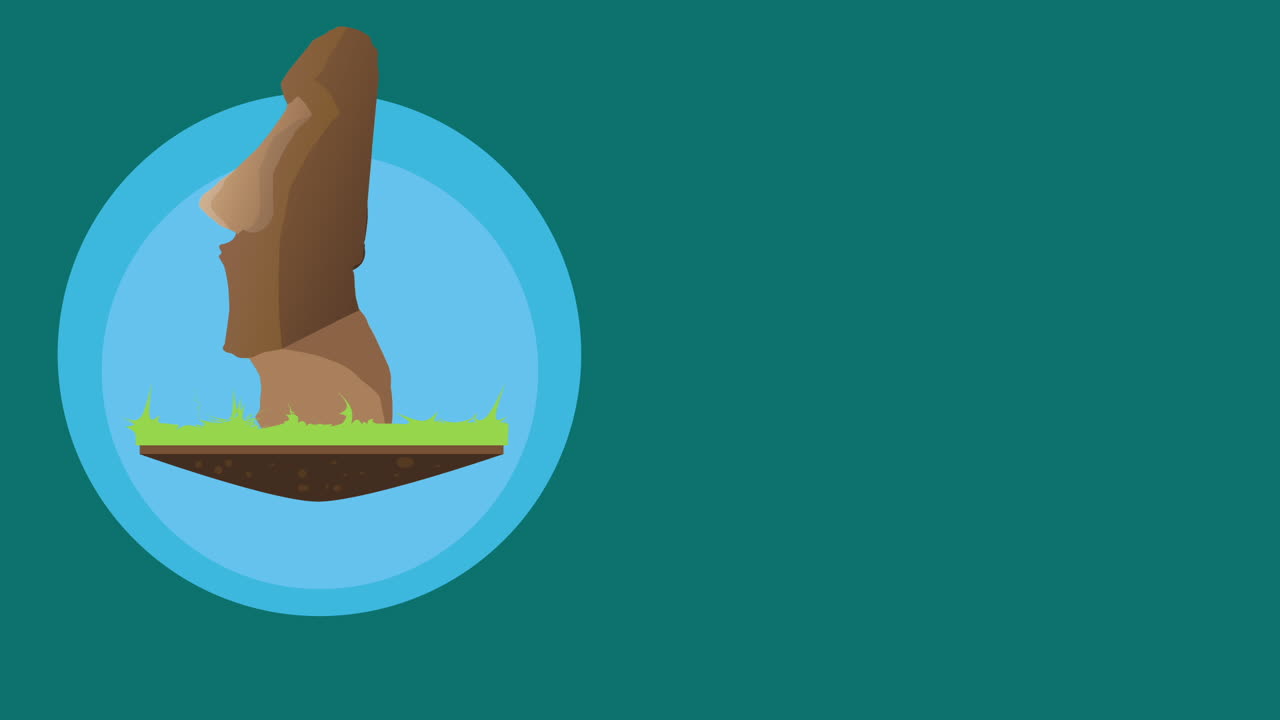 Moai Statue Popping Out. Easter Island Animation Free Stock Video ...