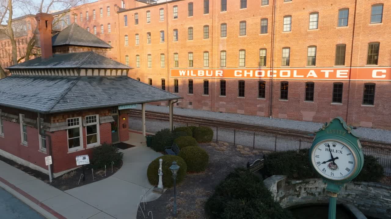 Wilbur Chocolate Factory And Lititz Train Station Free Stock Video ...