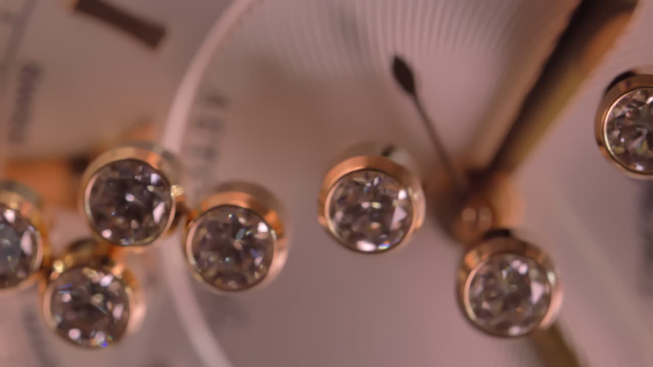 Luxury Chopard Watch Face Macro With Expensive Sparkling Diamonds ...