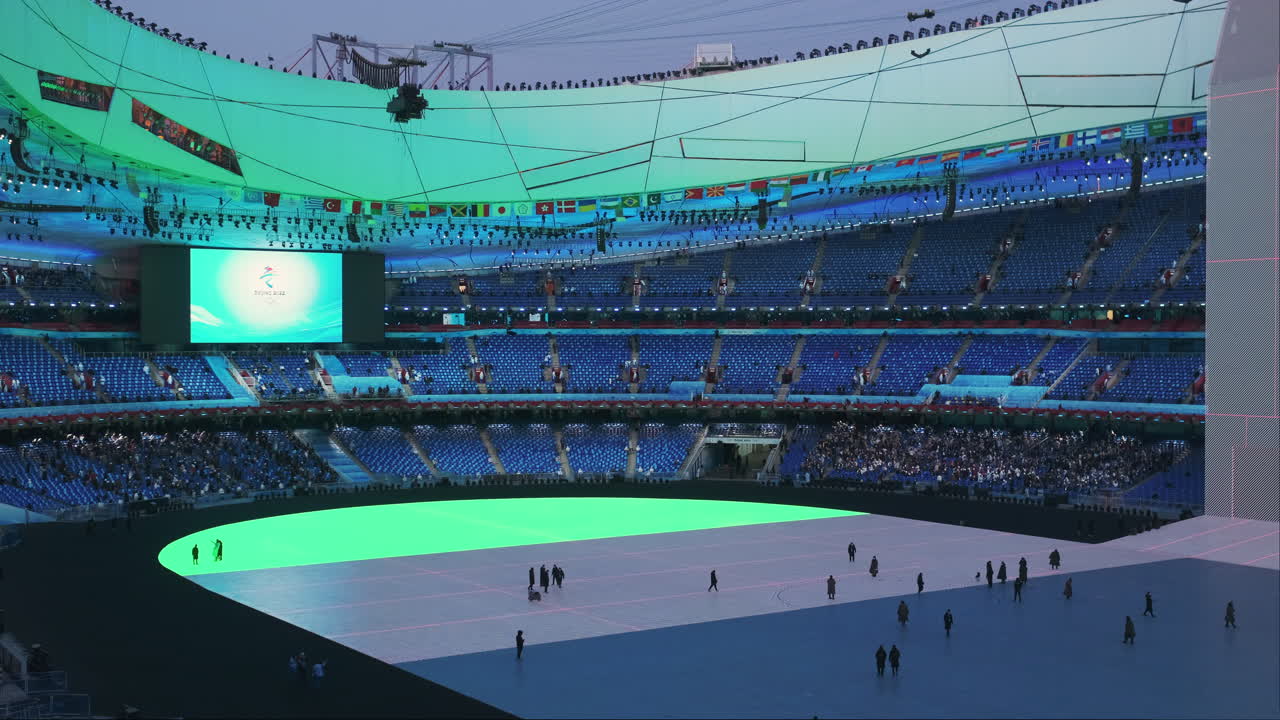 Testing The World's Largest LED Screen At Beijing 2022 Winter Olympics ...