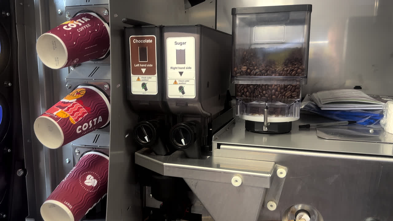 Costa Coffee Machine Opened Up For Service Free Stock Video Footage ...