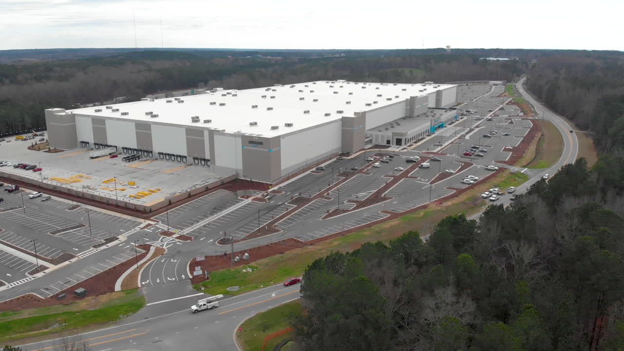 Amazon Distribution Center Garner North Carolina Drone Free Stock Video ...