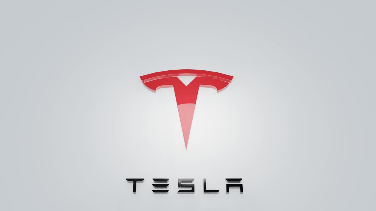 Tesla Logo Animation 3d Render 4k Free Stock Video Footage Download Clips