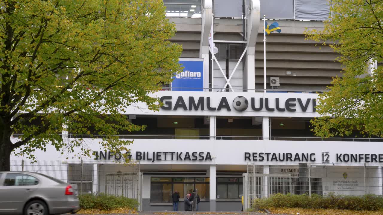 People Outside Gamla Ullevi Football Stadium Free Stock Video Footage ...