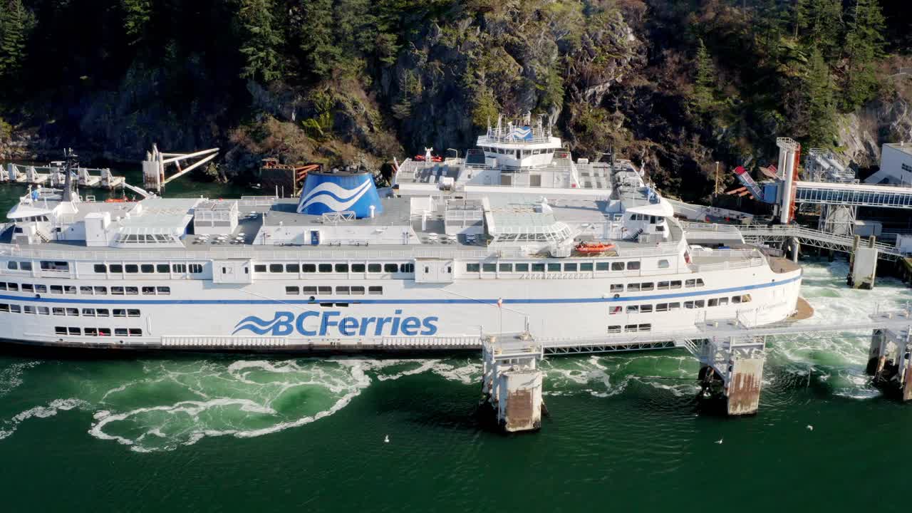 Luxurious Ferry Docking On The Seaside Maritime Passenger Terminal Of ...