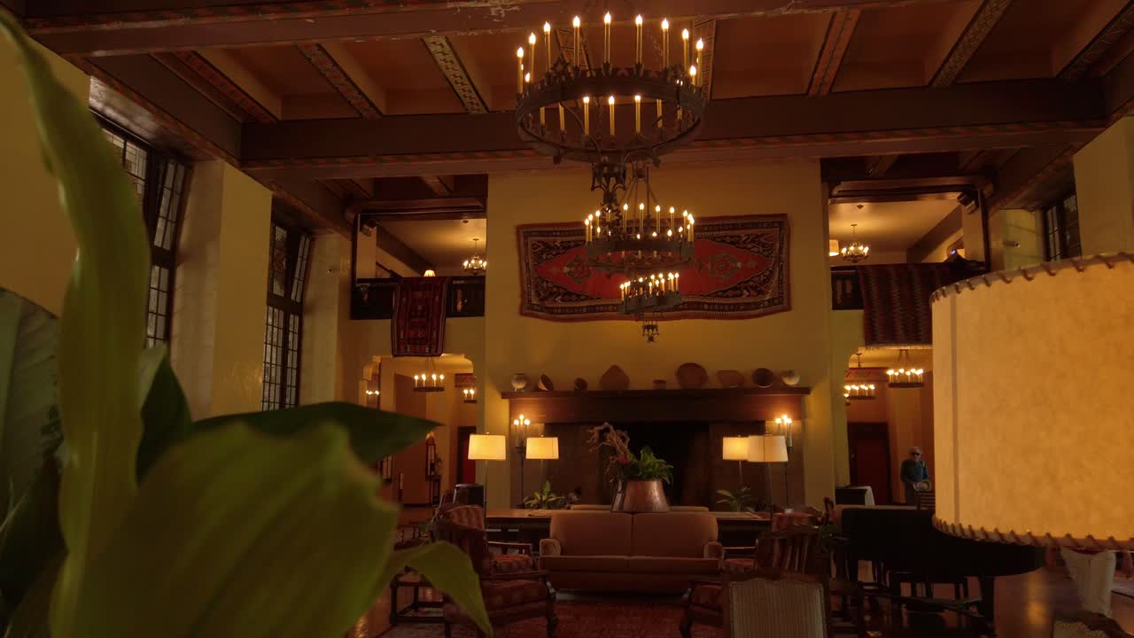 Slow Panning Shot From A Plant To A Historic National Park Upscale ...