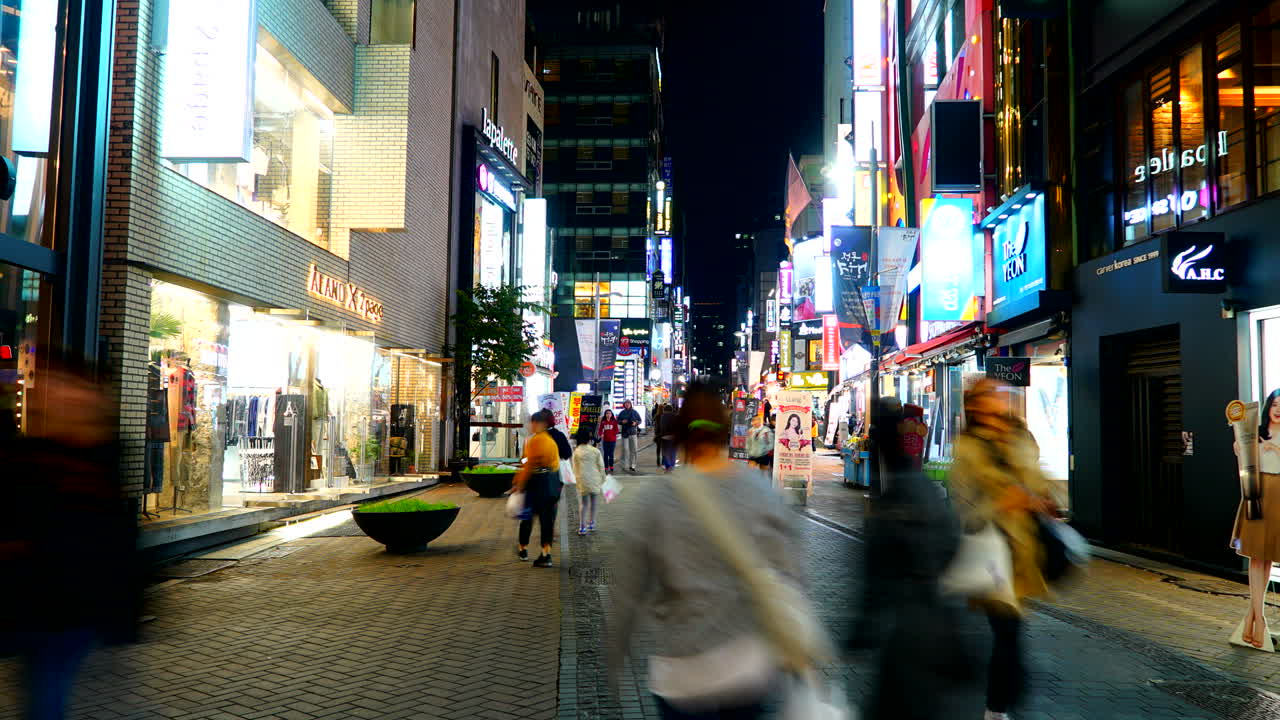Seoul South Korea - Circa Time Lapse Of A Crowd On A Street At The ...