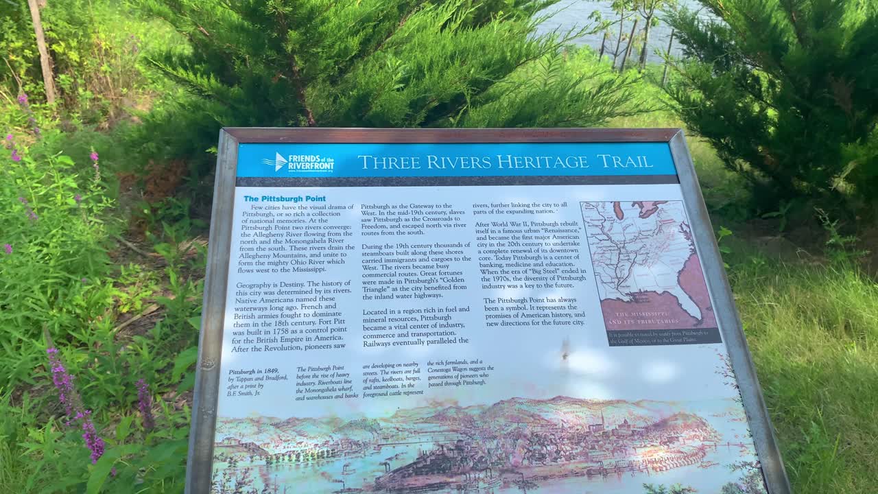 Signboard Of Three Rivers Heritage Trail Free Stock Video Footage ...