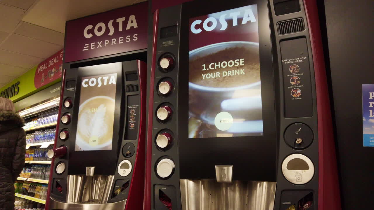 Costa Self Service Machine, New Model Free Stock Video Footage Download ...