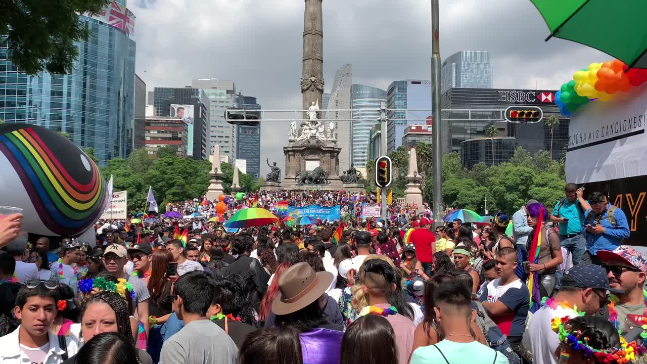 LGBTQ Pride Parade In Mexico City 2019 , Static Wide Angle Free Stock ...