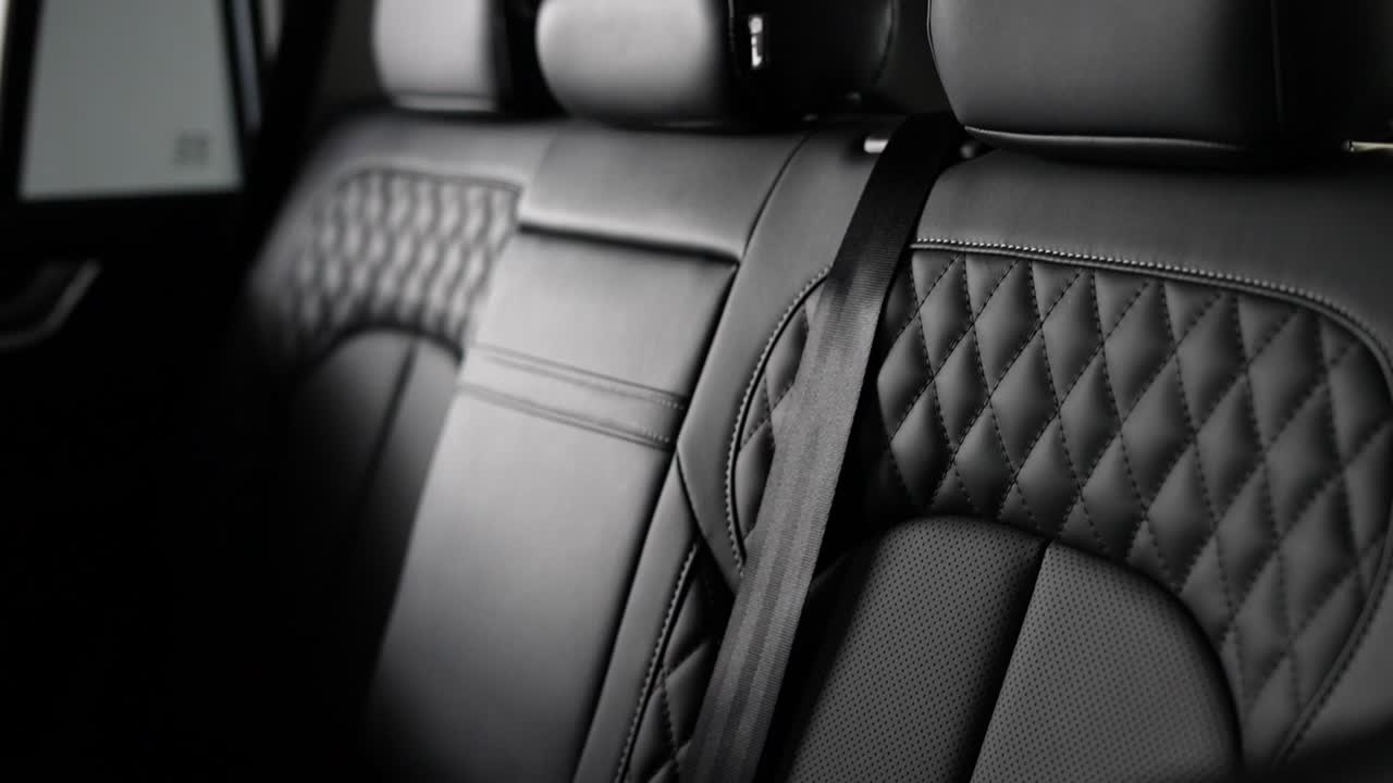 Black Leather Rear Seats For Suv Cars Free Stock Video Footage Download ...
