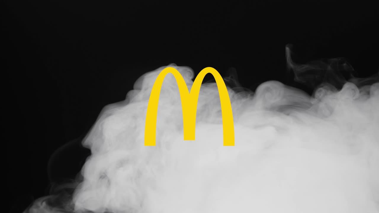 Illustrative Editorial Of McDonald's Icon Appearing When Smoke Flies ...